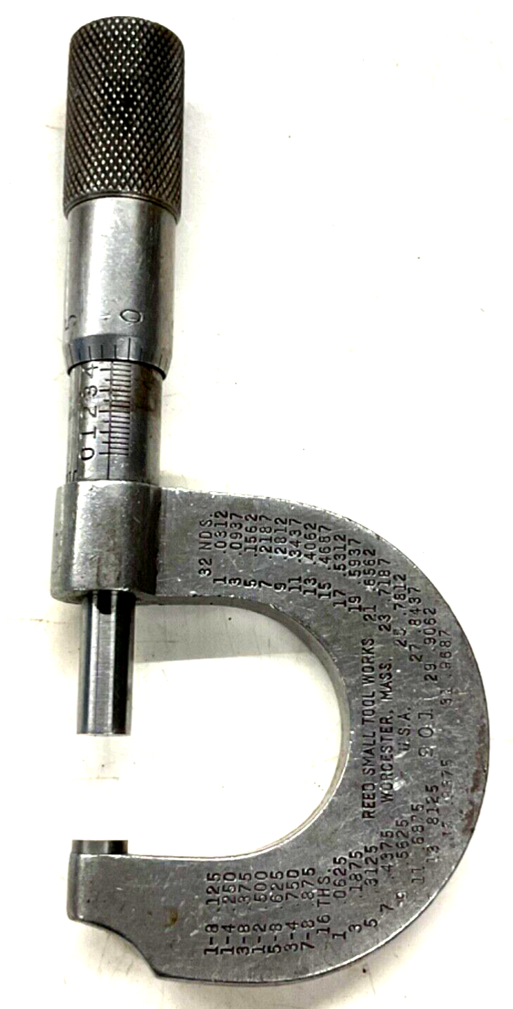 REED SMALL TOOL WORKS 0-1” OUTSIDE MICROMETER, .0001”, USA, No. 901 | eBay