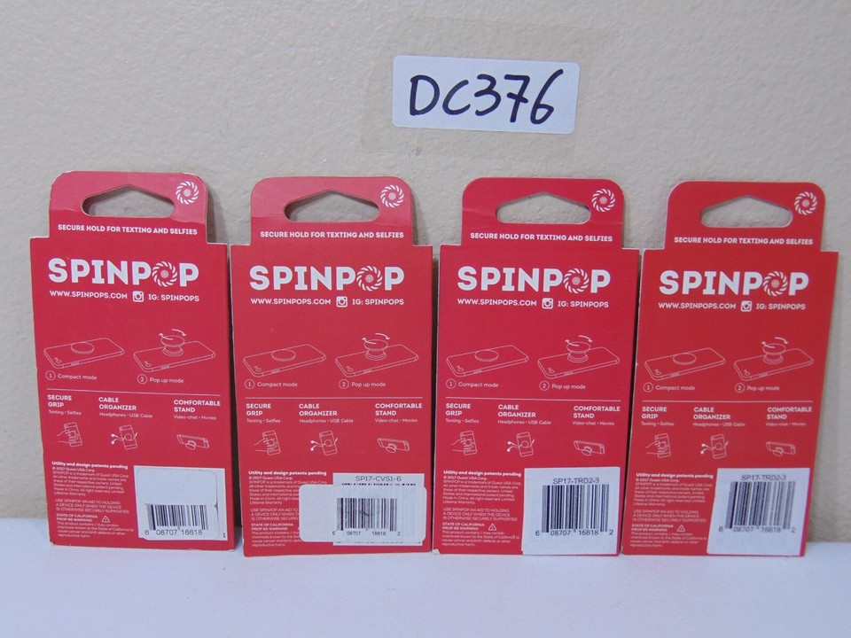 SPIN POP UNIVERSAL CELL PHONE HOLDER GRIPS SPINPOP Lot of 4 New | eBay
