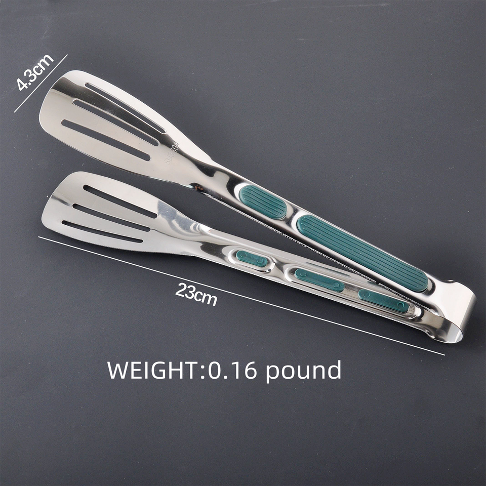 Stainless Steel Steak Clamp Food Bread Meat BBQ Clip Tongs Kitchen ...