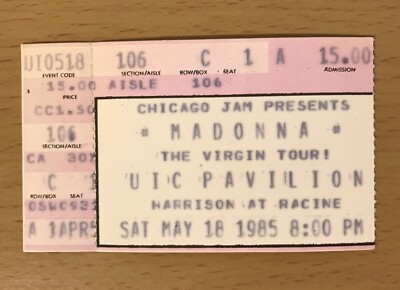 1985 MADONNA / BEASTIE BOYS LIKE A VIRGIN TOUR 5/18 CHICAGO CONCERT ...