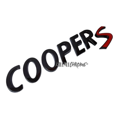MINI Black Gloss Cooper S Boot Badge - R53 R56 F56 R55 R52 R57 R58 R59 ...