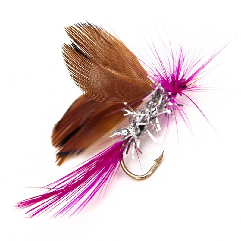 12x Fly Flies Dry Baits Fly Lures Kit for Bass Trouts Salmon Fishing ...