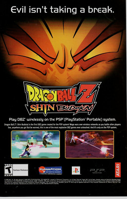 2006 DRAGON BALL Z SHIN BUDOKAI PSP PRINT AD - FUNIMATION ATARI VIDEO ...