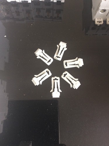 MCB Clips * 50, WHITE Merlin Gerin, Schneider, Square D, Din Rail ...