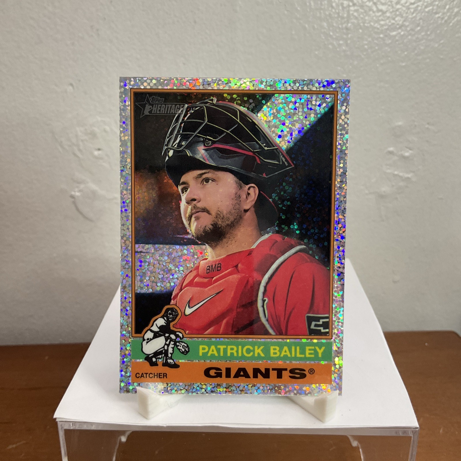 Patrick Bailey 2025 Topps Heritage #264 Chrome - Silver Sparkle ...