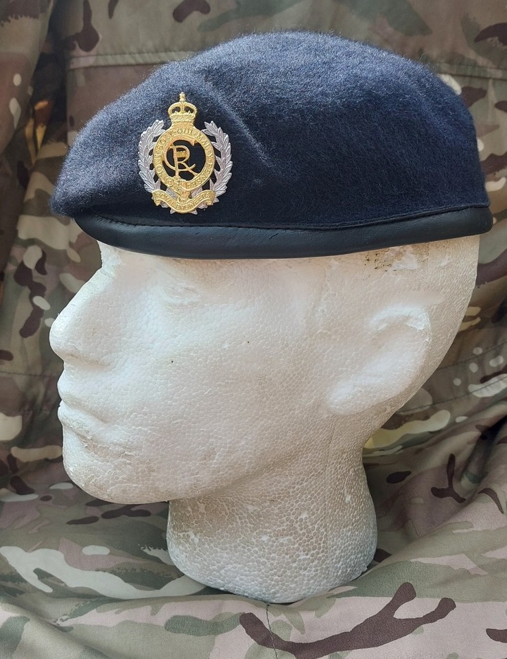 Beret Royal Engineers & CRIII Kings Crown Cap Badge Small Crown New ...