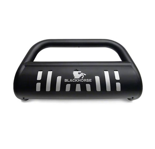 Black Horse Bull Bar Brush Guard Push Bar Black Fits 2011-2024 Dodge ...