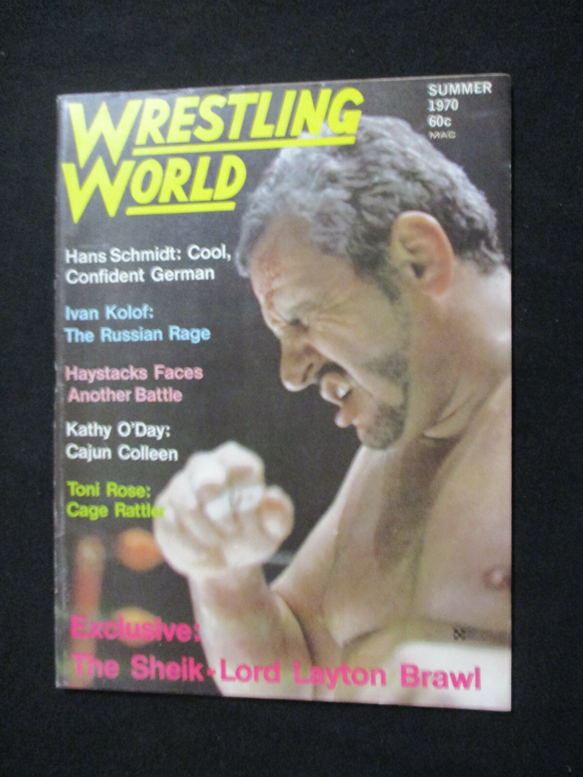 Vintage Summer 1970 Wrestling World Magazine The Sheik-Lord Layton ...