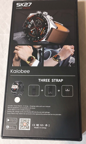 SK27 Men's Kalobee Smart Watch Touchscreen 3 band Silver, Brown & Black ...