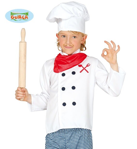 Childs Chef Fancy Dress Costume Childrens Kids Chef Cook Outfit New fg ...