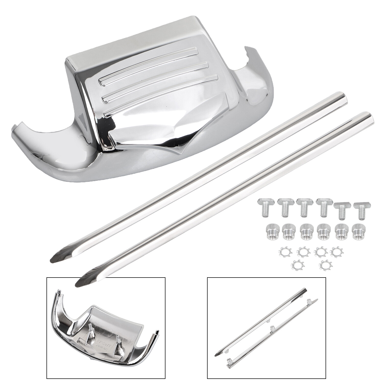 Chrome Front Fender Tip &Spear Trim For Harley Tri Glide Ultra Classic ...