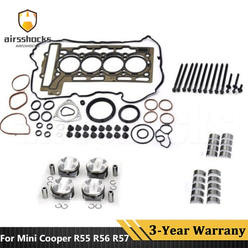 N12 N16 Engine Rebuild Piston Kit CR 11:1 Fits Mini Cooper R55 R56 R57 ...
