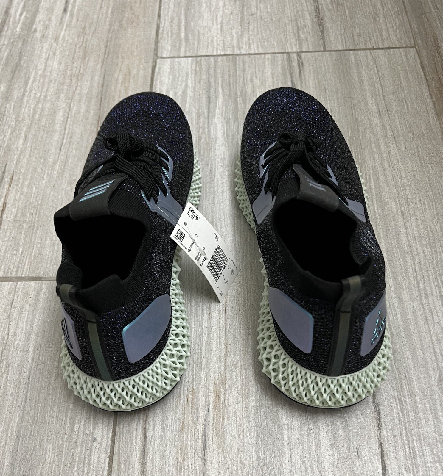 Adidas Alphaedge 4D Core Gravity Sneakers Black Blue FV6106 Men’s Size ...