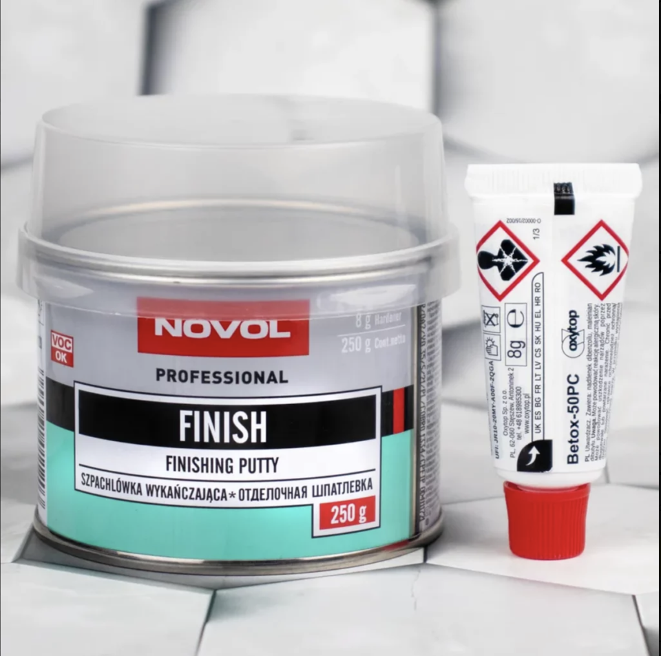 FINISH Body Filler CAR NOVOL Finishing PUTTY Easy sand Fine Finish ...
