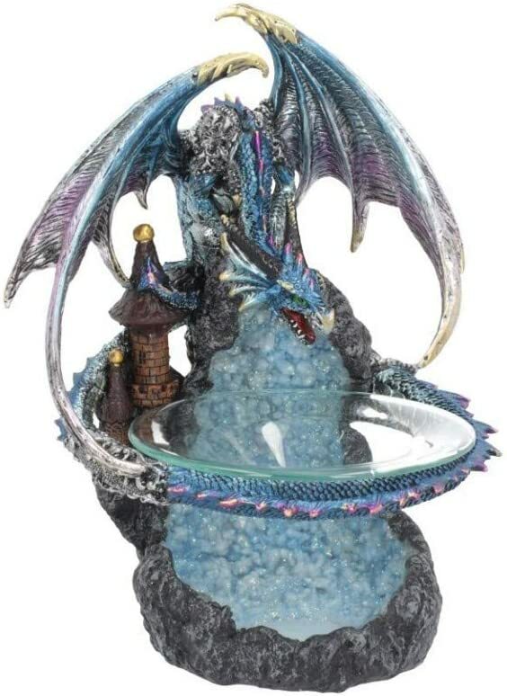Nemesis Now Flame Saviour Dragon Oil Burner, Blue, 24cm | eBay