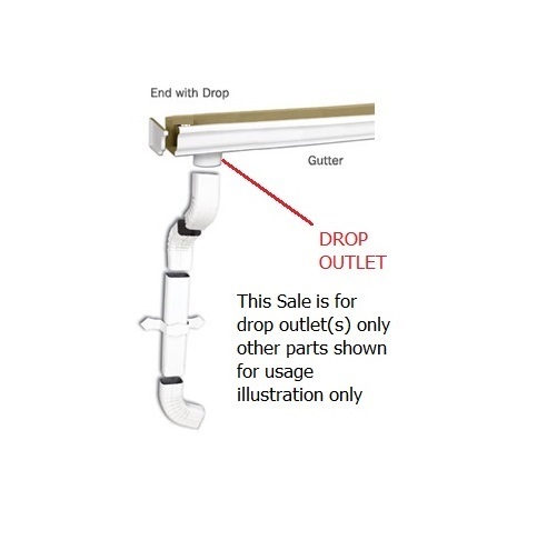 2x3 or 3x4 Aluminum Rectangular flat bottom Gutter Drop Outlet(s) | eBay