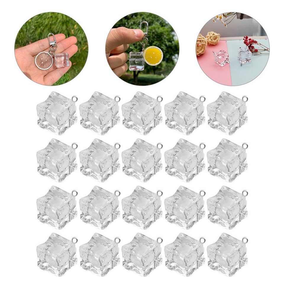 20 Pcs Ice Jewelry for Women Clear Pendants Crystal Dangle Charm | eBay ...