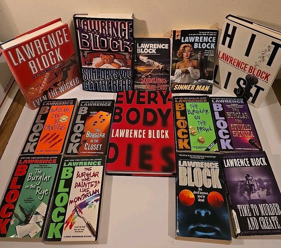 Lawrence Block Lot of 14 Mystery Novels w/"Sometimes They Bite" HC/PB ...