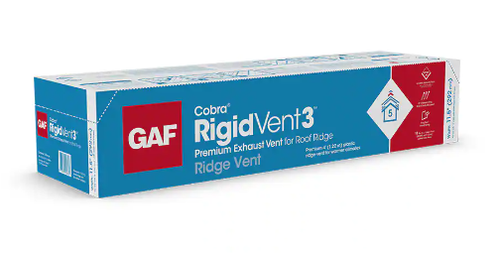 GAF Cobra Rigid Vent 3 - Roof Ridge Premium Exhaust Vent in Black Case ...