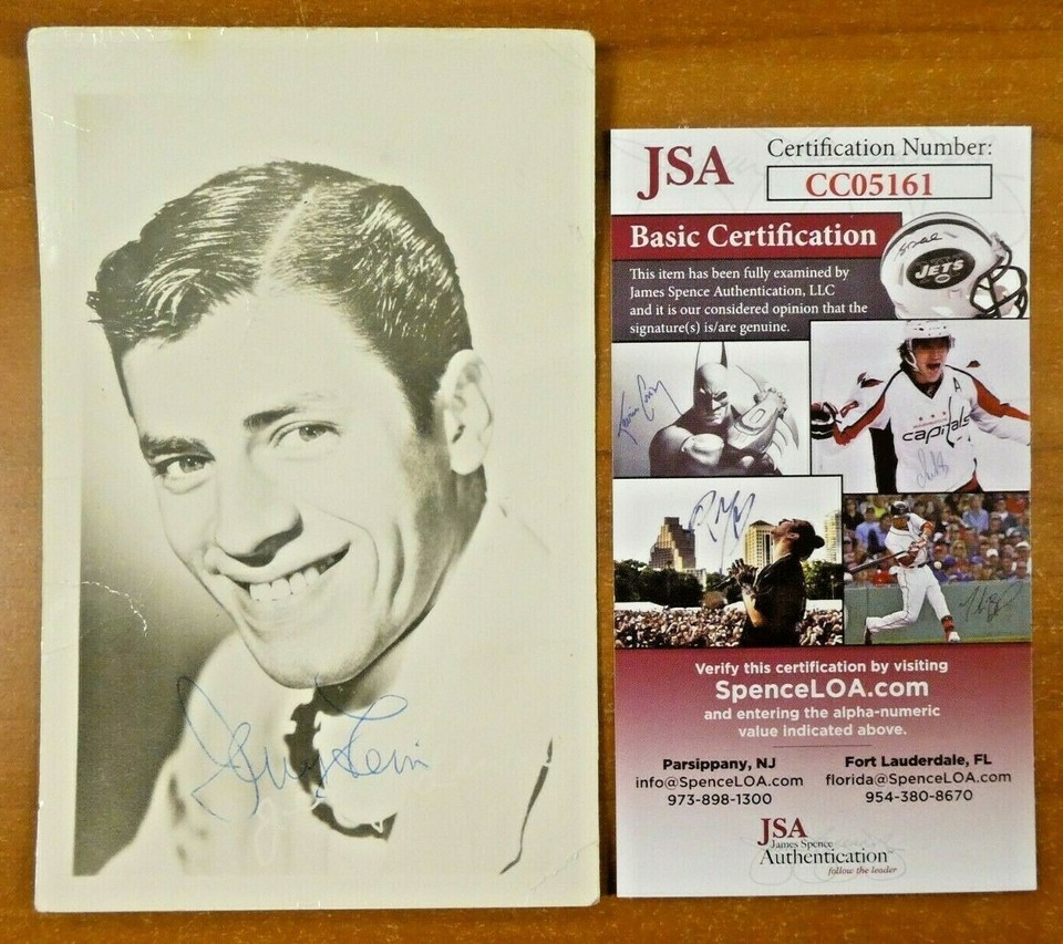 Jerry Lewis Signed Autographed Vintage Photo Postcard with JSA COA | eBay