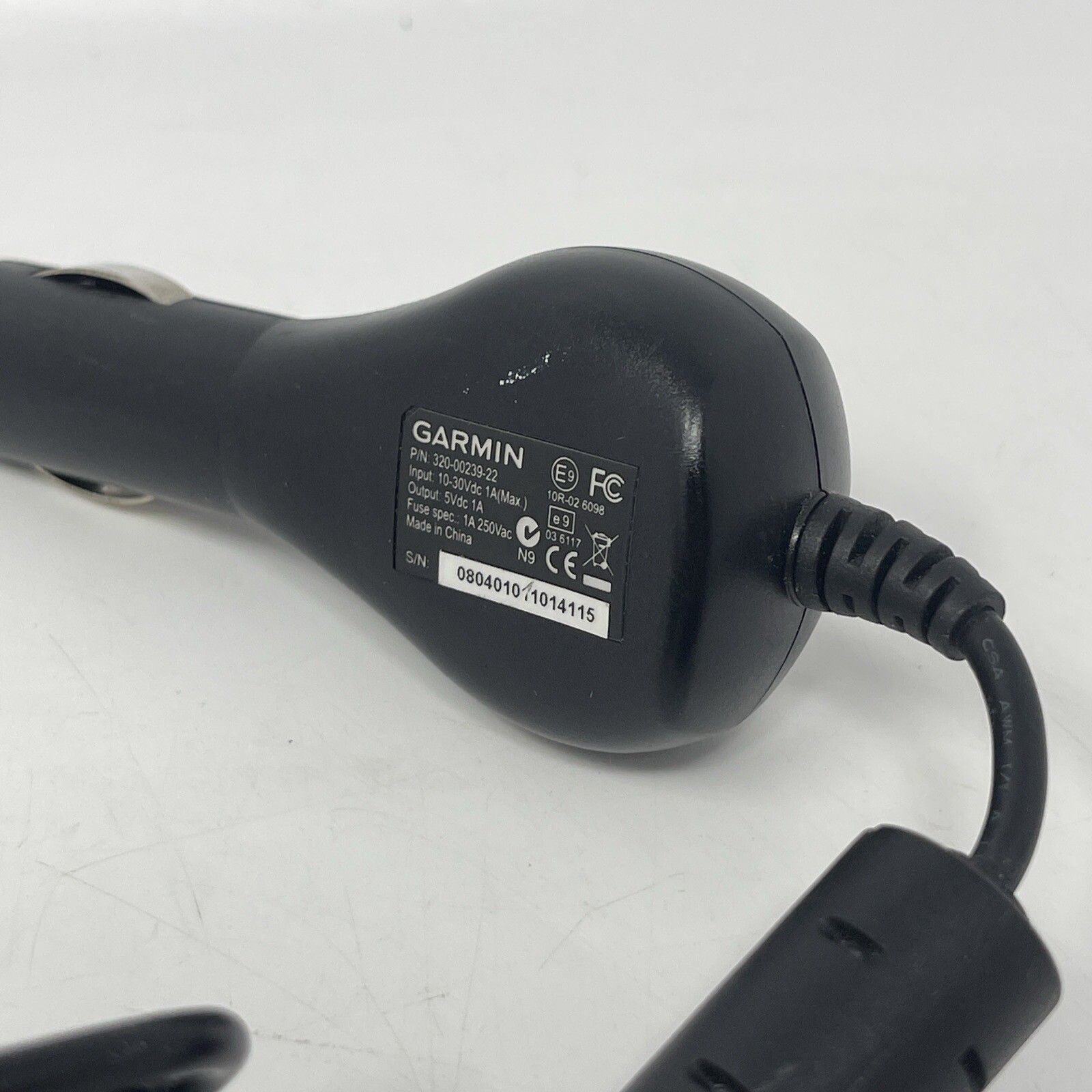 Genuine Garmin Nuvi 320-00239-22 GPS Mini-USB Vehicle Car Charger Power ...