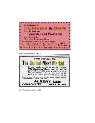 DICKENSON DAVIS GROCER 1907 AL LEE CENTRAL MEAT MARKET ROCKY FORD ...