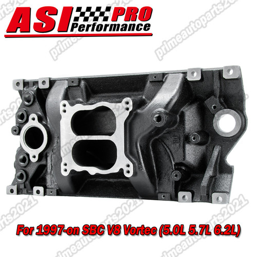4 Barrel 8 bolt Intake Manifold For 1997-on SBC V8 Vortec (5.0 5.7 6.2L ...