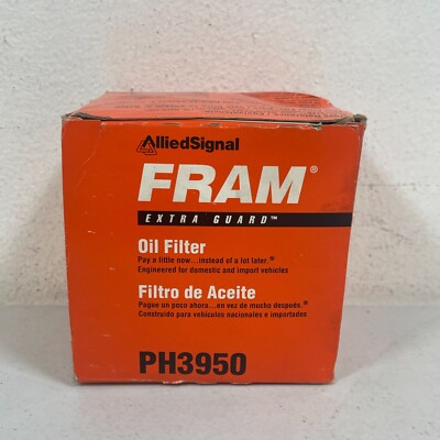 Vintage Fram Engine Oil Filter-Extra Guard PH3950 Orange AlliedSignal ...