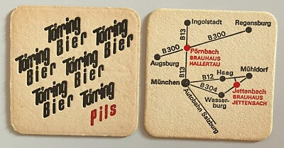 Bierdeckel Jettenbach (Oberbayern) Schloßbräu Jettenbach aufgelassen ...