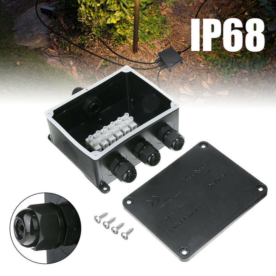 4 Way Waterproof Junction Box Case For Electrical Cable Wire Connector ...