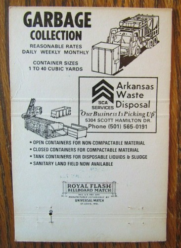ROYAL FLASH: ARKANSAS WASTE DISPOSAL (LITTLE ROCK, ARKANSAS) (GARBAGE ...