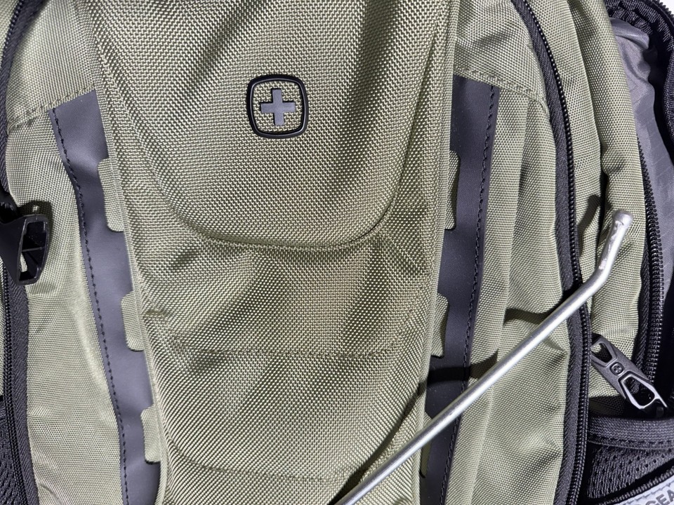 NEW SwissGear Olive Green Travel Tech Pro ScanSmart Laptop Backpack TSA ...