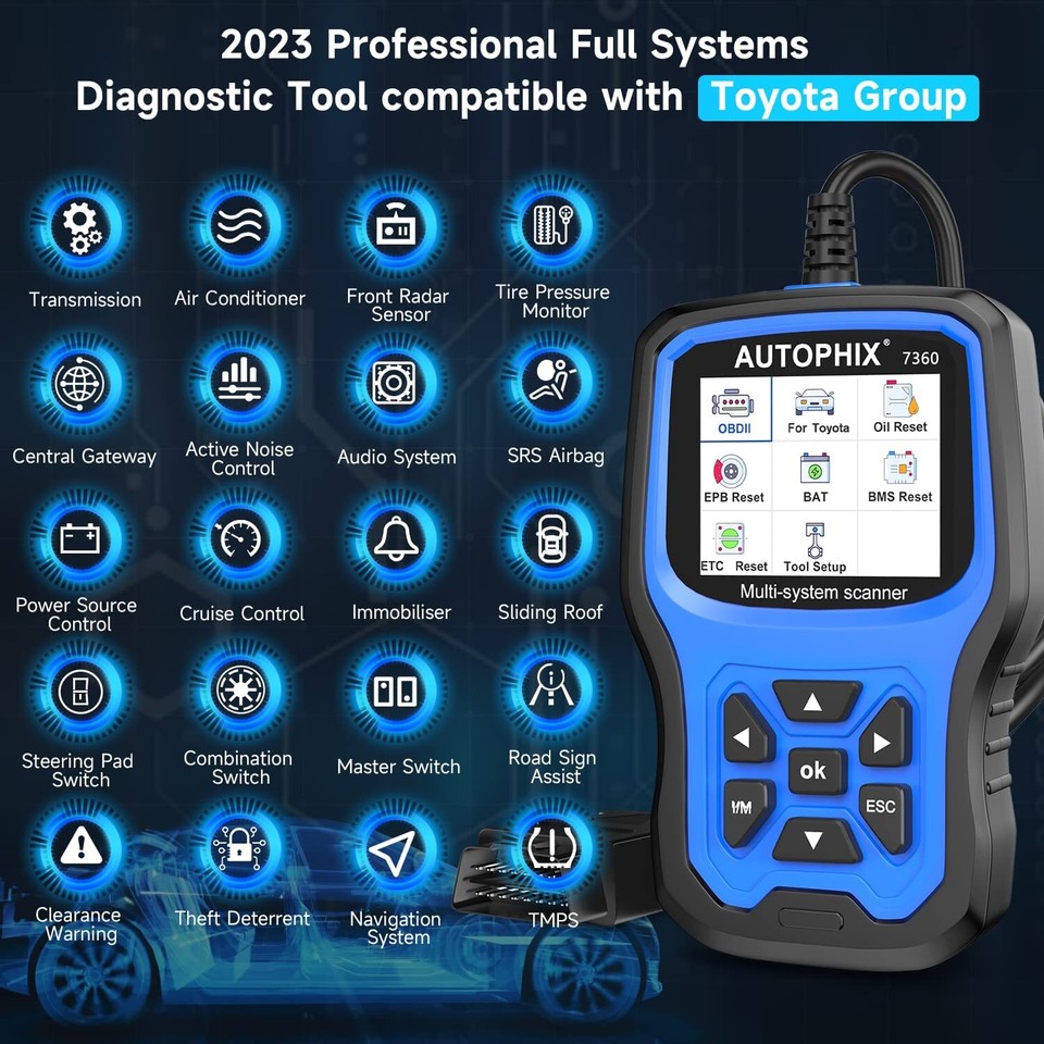 AUTOPHIX 7360 For TOYOTA LEXUS Automotive Car OBD2 Scanner Diagnostic ...