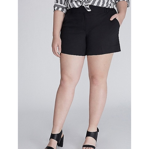 Lane Bryant The Lena Moderately Curvy Black Shorts Size 26 | eBay