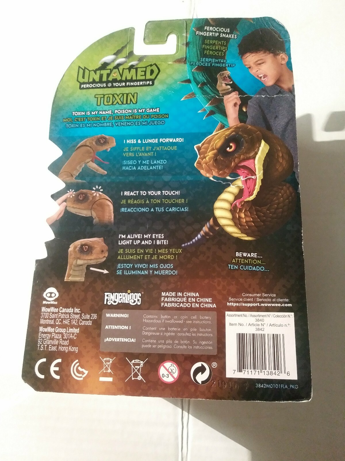 Fingerlings Untamed Snakes Toxin the Rattle Snake Figure | eBay