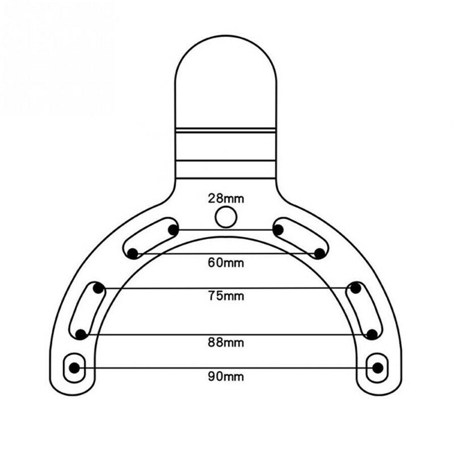 1x Adjustable Black Motorcycle Tank Cap Phone Mount Bracket Holder w ...