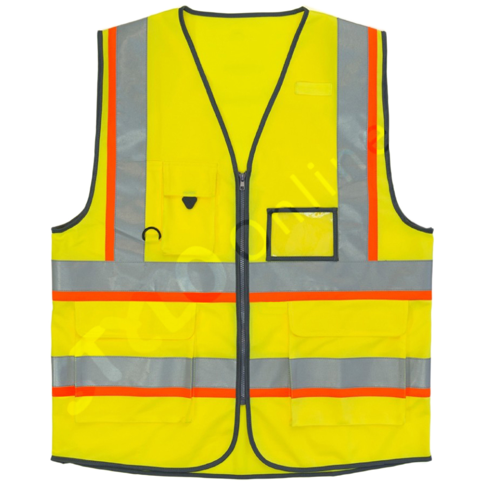 EXECUTIVE HI VIS VIZ VEST HIGH VISIBILITY WORK WAISTCOAT REFLECTIVE ...