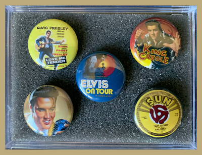 ELVIS PRESLEY Icons & Iconic Images Set of 5 (Five) 1.0 inch Round 3M ...