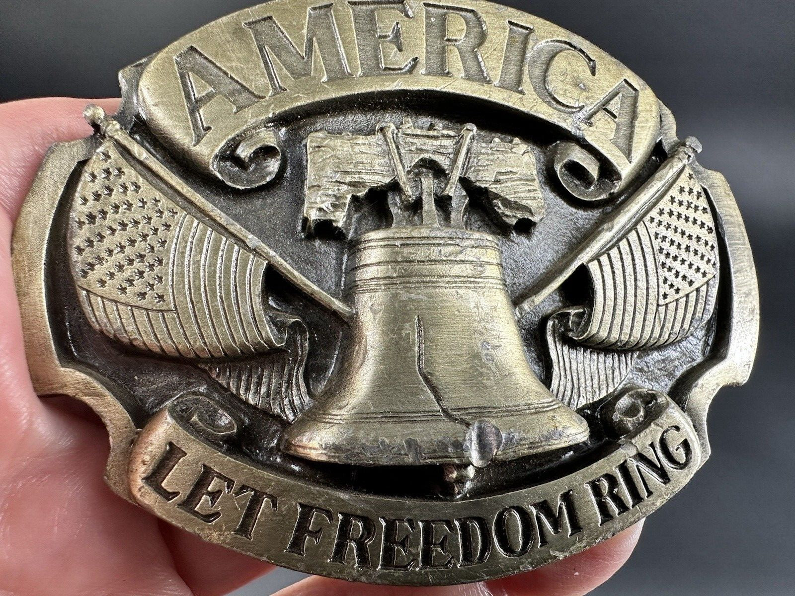 VTG Siskiyou AMERICA LET FREEDOM RING flag liberty be… - Gem