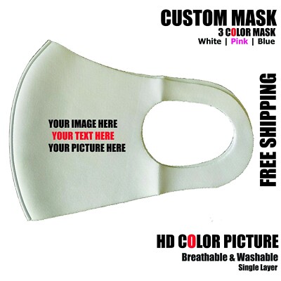 Custom Face Mask Photo Face Cover Mask Washable Reusable personalized ...