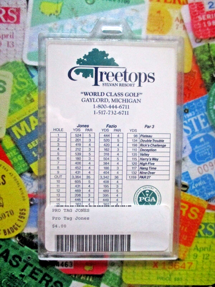 vtg - PGA Golf Bag Tag - TREETOPS SYLVAN RESORT - Gaylord MI | eBay
