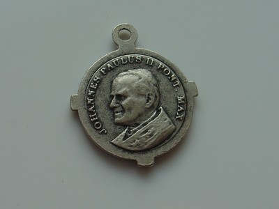 Vtg Charm Catholic Medal Pendant Christus Heri Hodie Semper Pope John ...