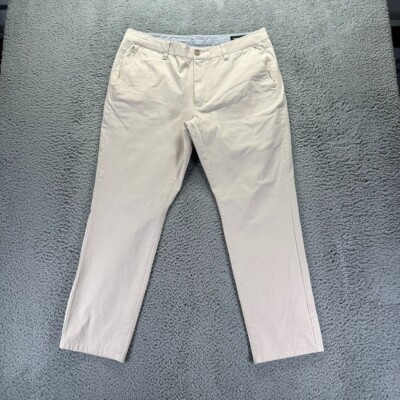 Bonobos Chino Pants Mens 35x28 Beige Slim Tapered Stretch Preppy ...