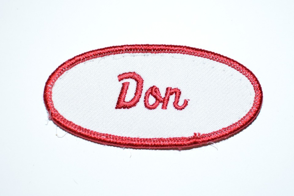 Employee Embroidered Worker Name Tag Sewn Patch for Uniform Work Shirt ...