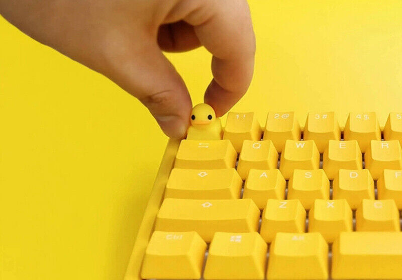 Yellow Cute Duck Mechanical Keyboard Press Crow USB Interface Keyboard ...