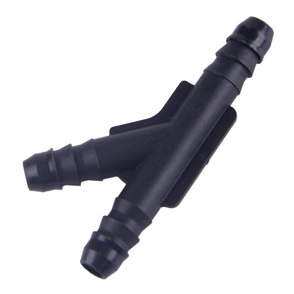 2Pc ID=1/4" 6mm Y 3-Way Gas Fuel Line Connector Coupler Tubing Hose ...