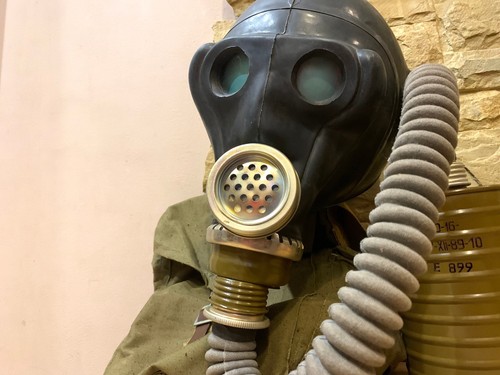 ShMS Black Gas Mask Soviet Cold War Respirator – Size №3 – Military ...