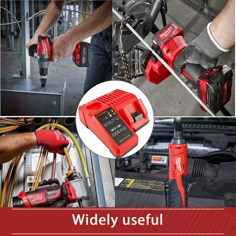 For Milwaukee M12-18FC 12V - 18V Multi Voltage Rapid Battery Charger ...