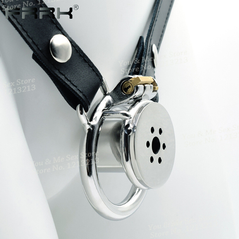 Stainless Steel Inverted Plugged Small Short Men Chastity Device Lock ...