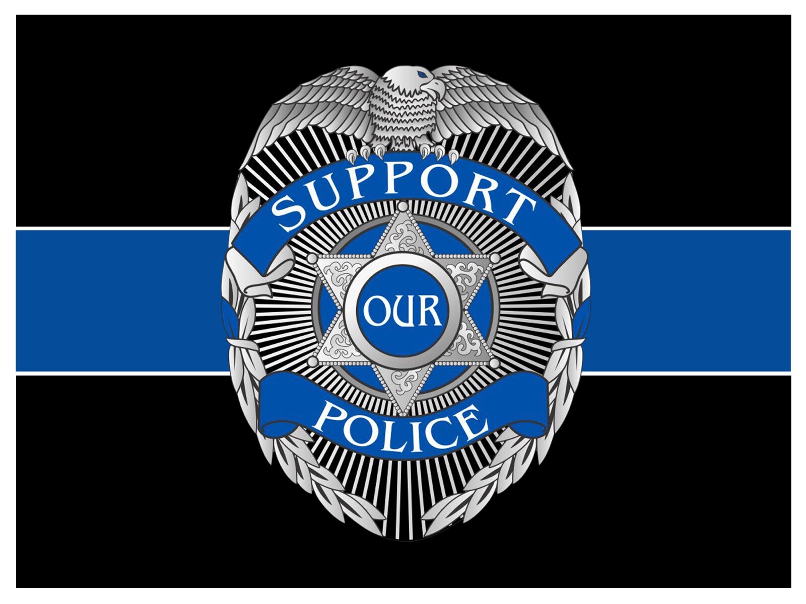Support Our Police yard sign with stake 18"x24" | eBay